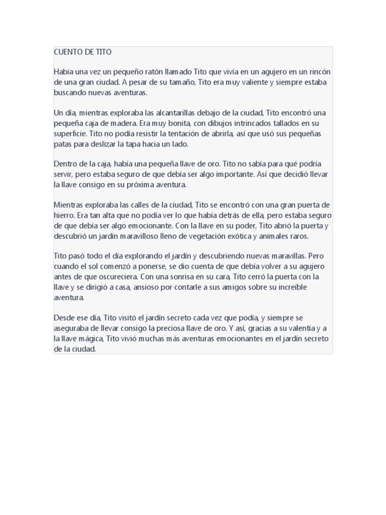 Cuento de Tito | PDF