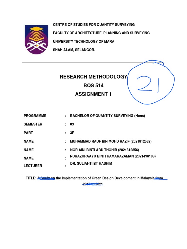 RM Assignment 1 | Download Free PDF | Sustainable Design | Green Building