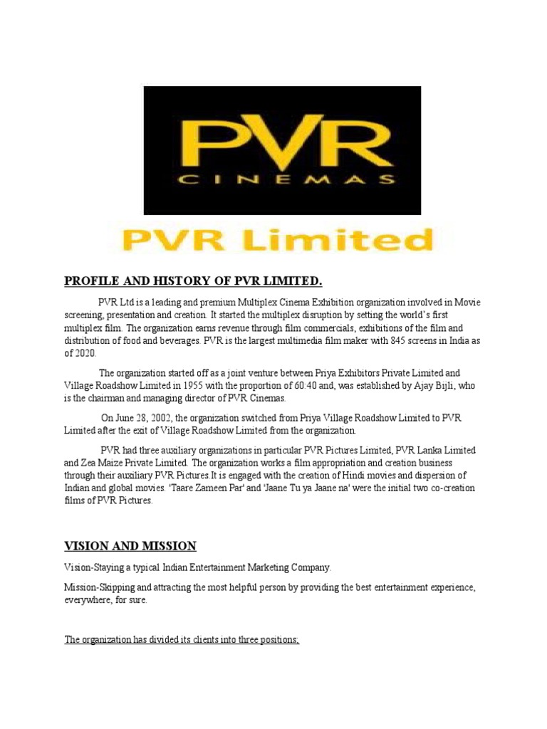 PVR Limited | Download Free PDF | Cost Of Living | Economies