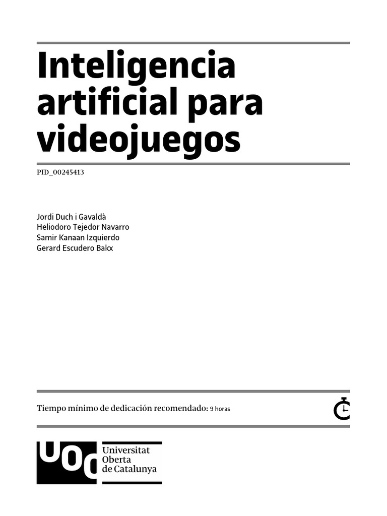 Inteligencia Artificial - Módulo Didáctico 1 - Inteligencia Artificial para Videojuegos | PDF ...