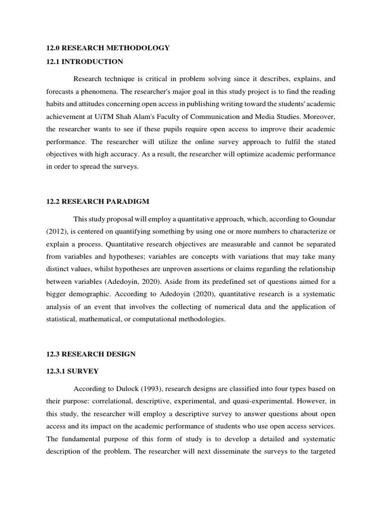 METHODOLOGY | PDF | Survey Methodology | Quantitative Research