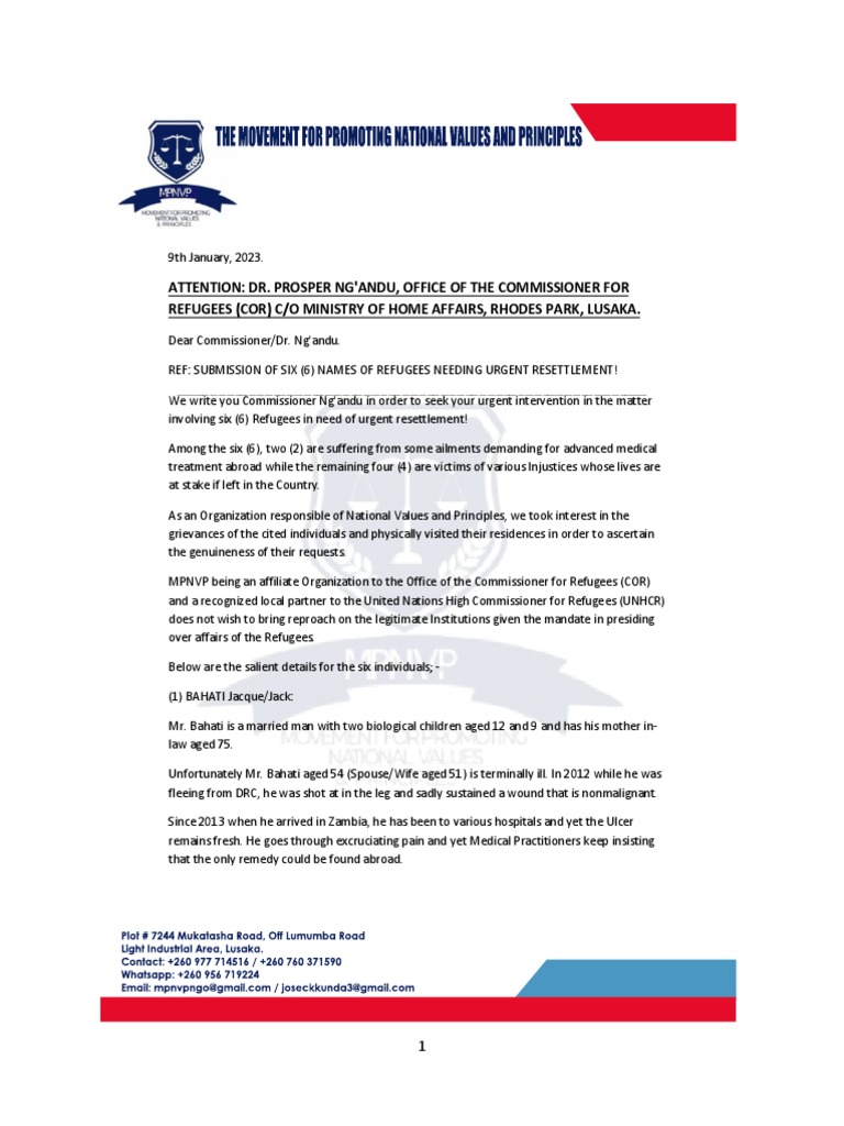 Resettlement of Refugees | PDF | Refugee