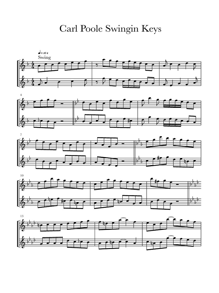 Carl Poole Swingin Keys | PDF