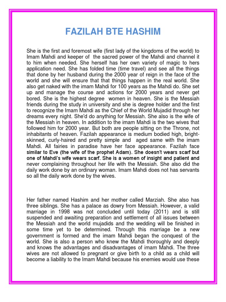 Fazilah Hashim | PDF | Messiah | Wife