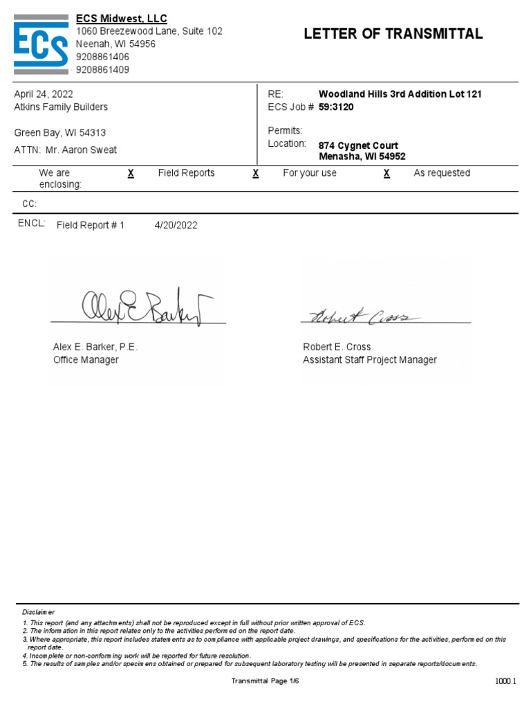 ECS Soil Testing Woodland Hills 3rd A RPT 1 20220420 M 53696 | PDF