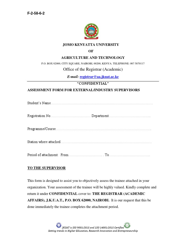 Industry Supervisors Form | PDF | Behavior Modification | Cognitive Science