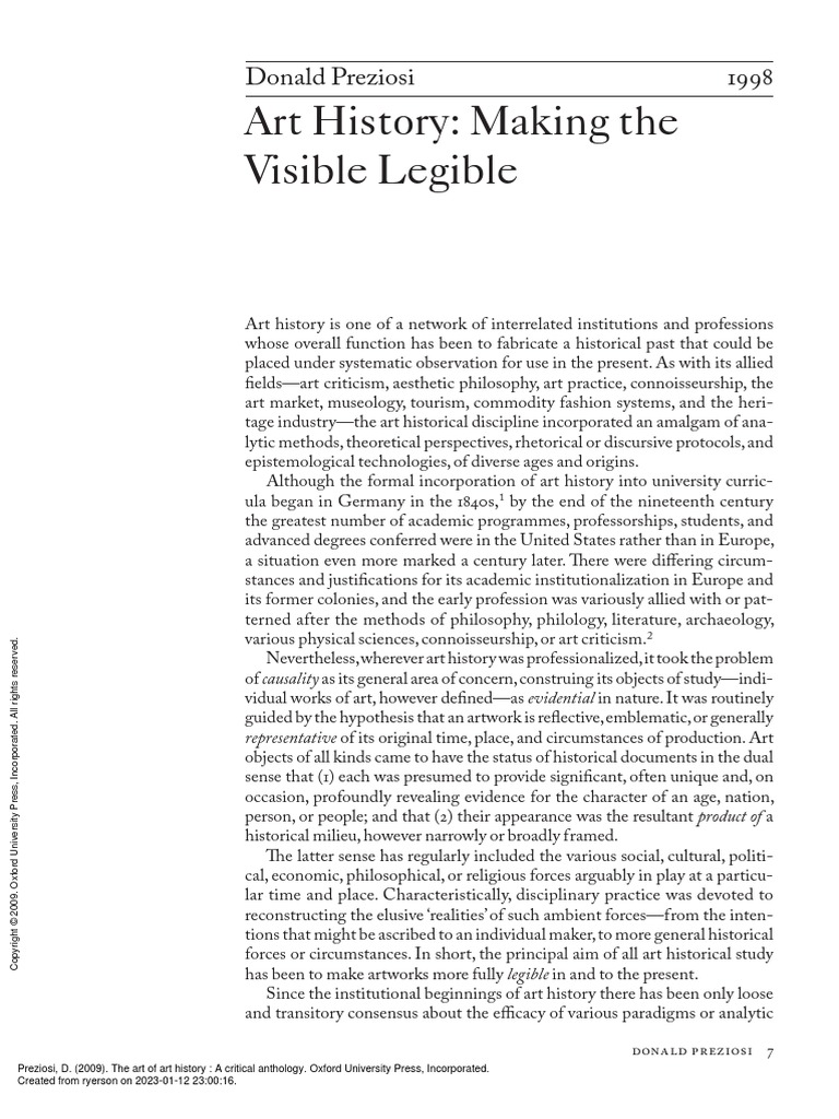 The Art of Art History A Critical Anthology (Art History Making The ...