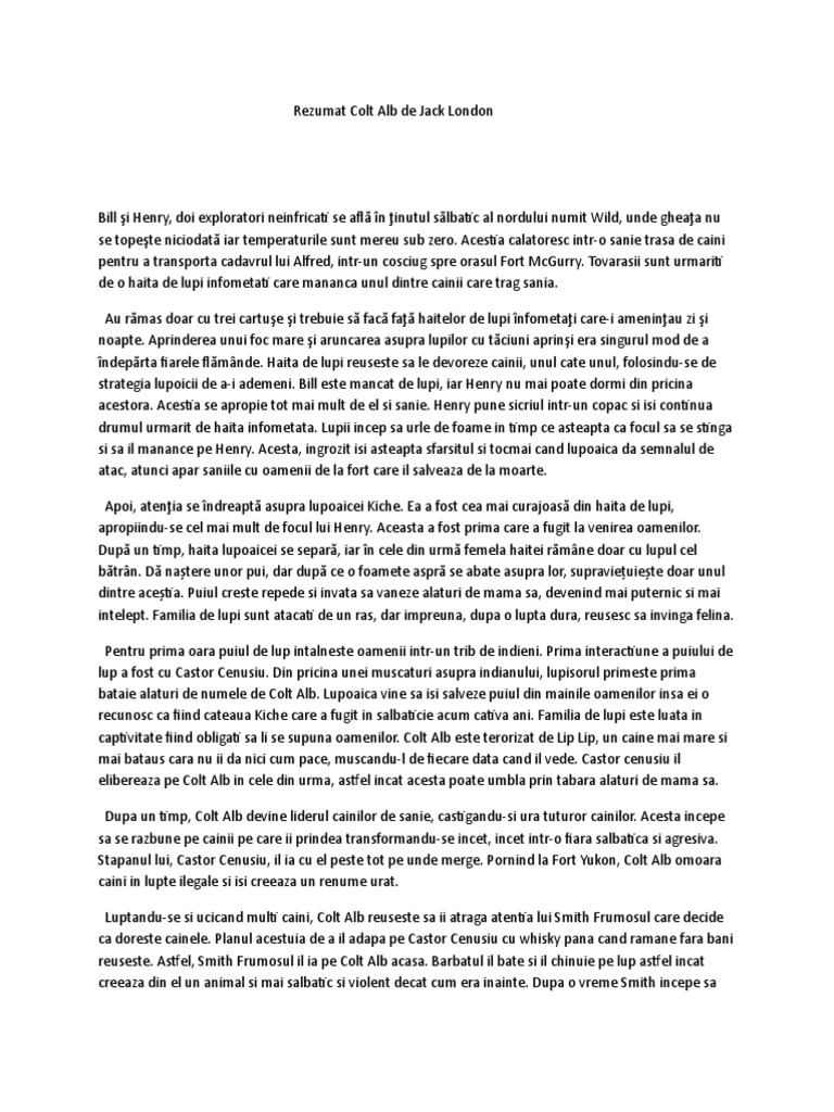 Rezumat Colt Alb | PDF