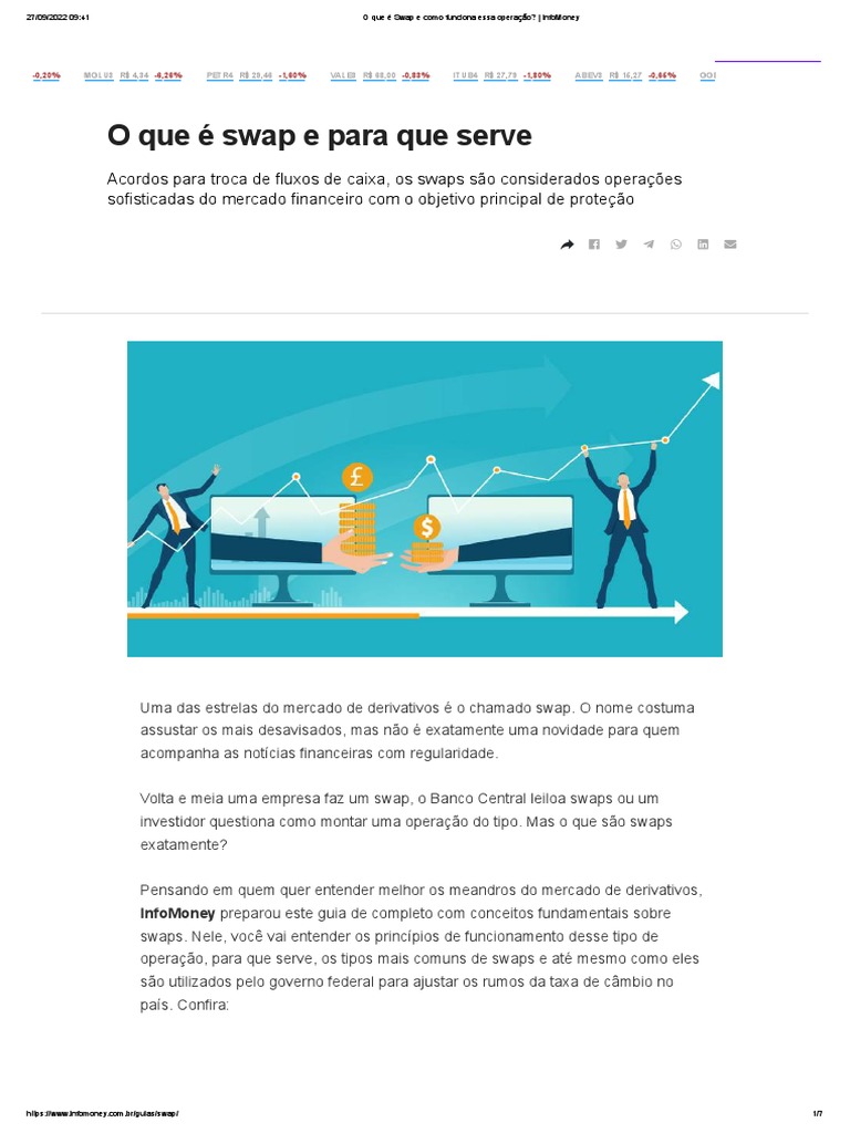O Que É Swap e Como Funciona Essa Operação - InfoMoney | PDF | Taxa de ...