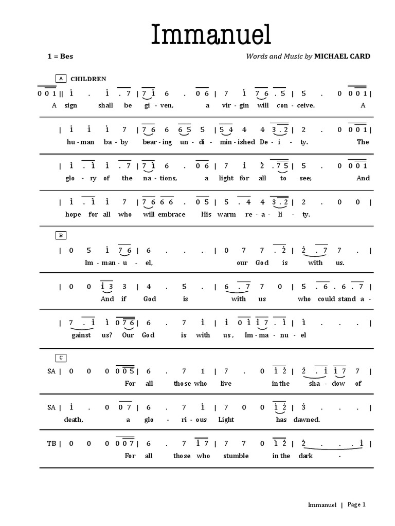 Emmanuel Michael Card | PDF