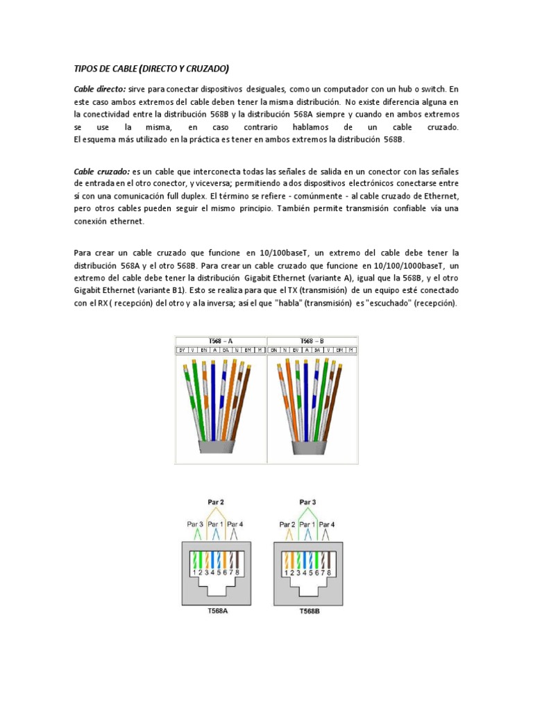 Tipos de Cable Utp | PDF