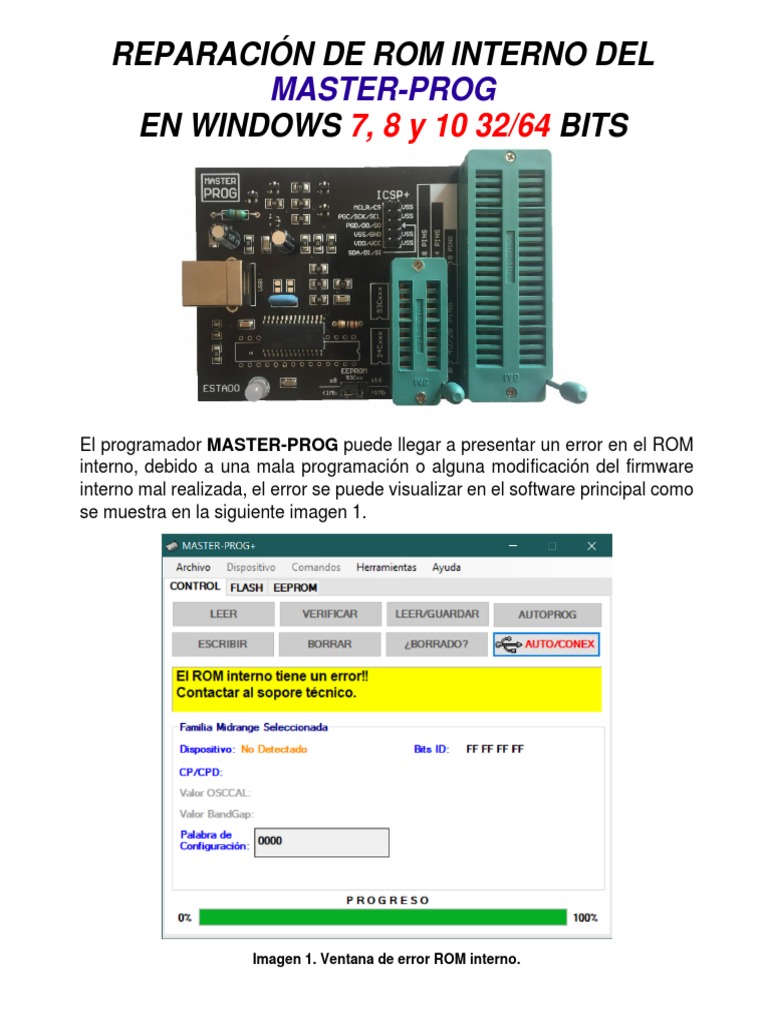 Manual Reparación Rom Master-Prog Win 7-8-10!32!64 | PDF