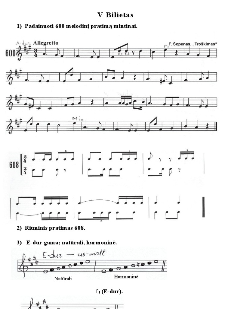 V Bilietas | PDF