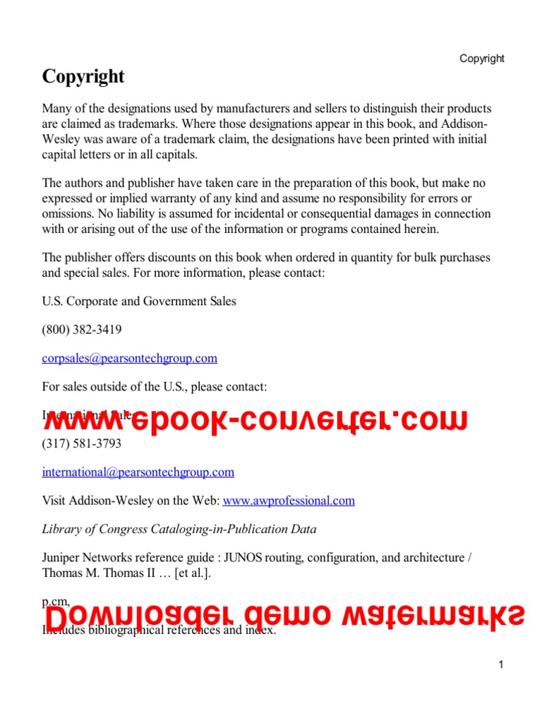 Juniper Networks Reference | PDF | Quality Of Service | Computer Network