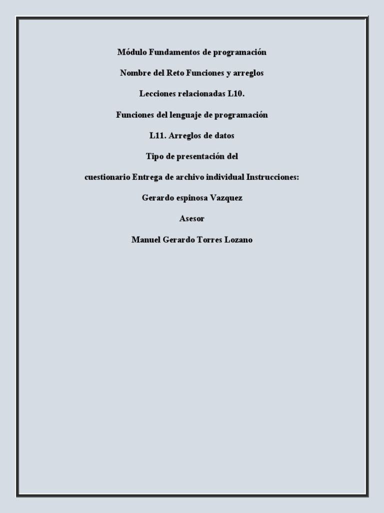 Reto 6: Funciones y Arreglos en Java | PDF