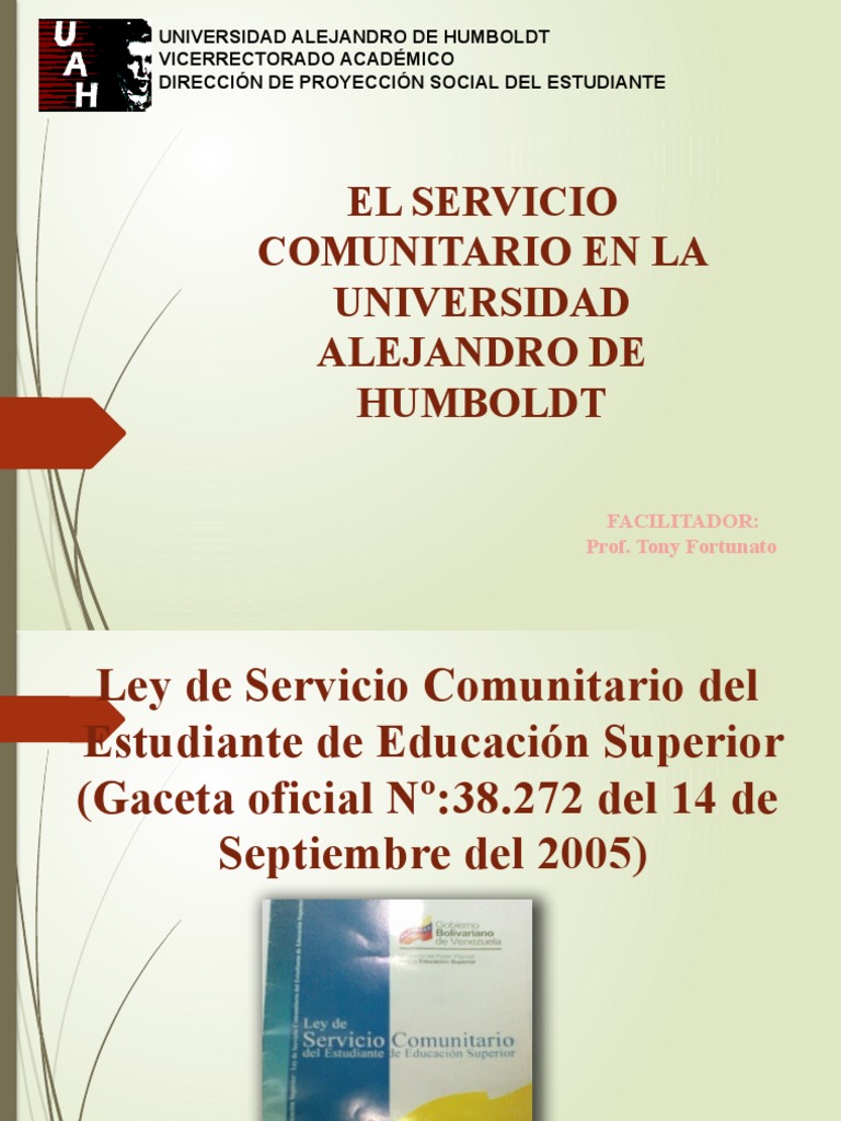 SERVICIO COMUNITARIO CHARLA 2023-I.pptm | PDF | Educación más alta ...