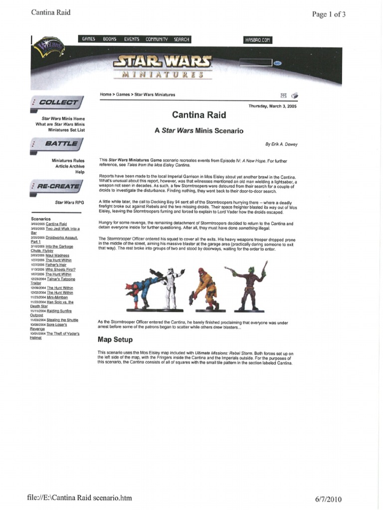 Scenario Cantina Raid 1 | PDF