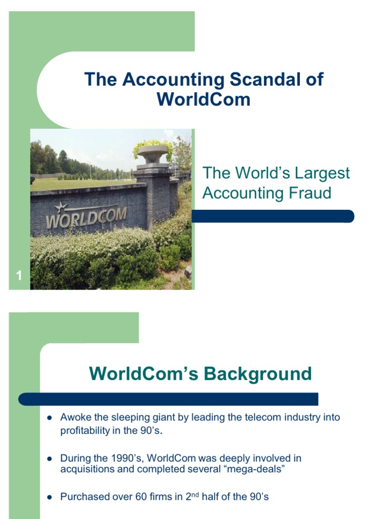 Accounting Scandal of Worldcom ... | PDF | Accounting | Stocks