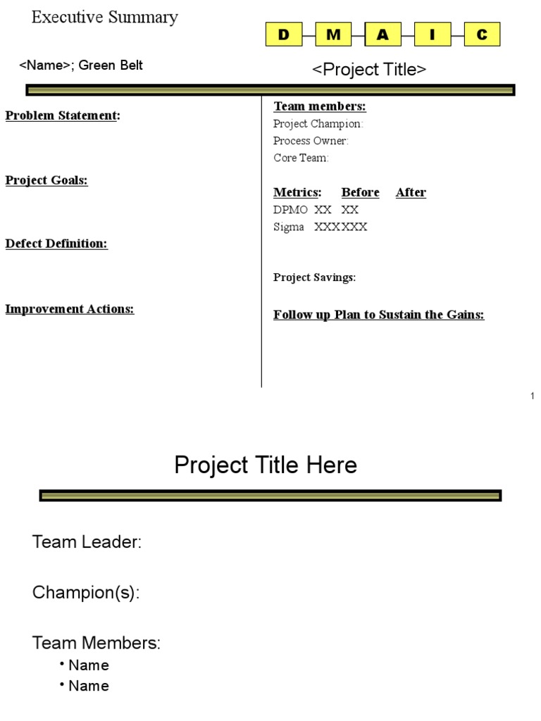 DMAIC Project 2nd Sample - V1 | PDF | Science | Business