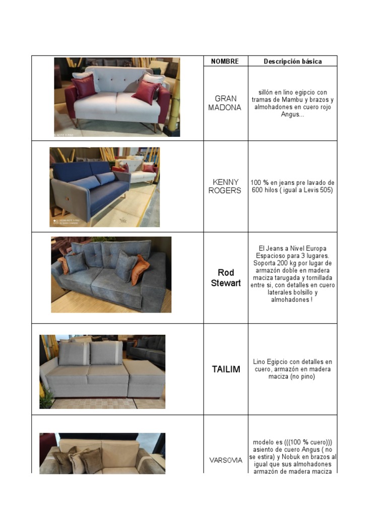 7 - Coleccion Bambu-1 | PDF | Sofá | Materiales