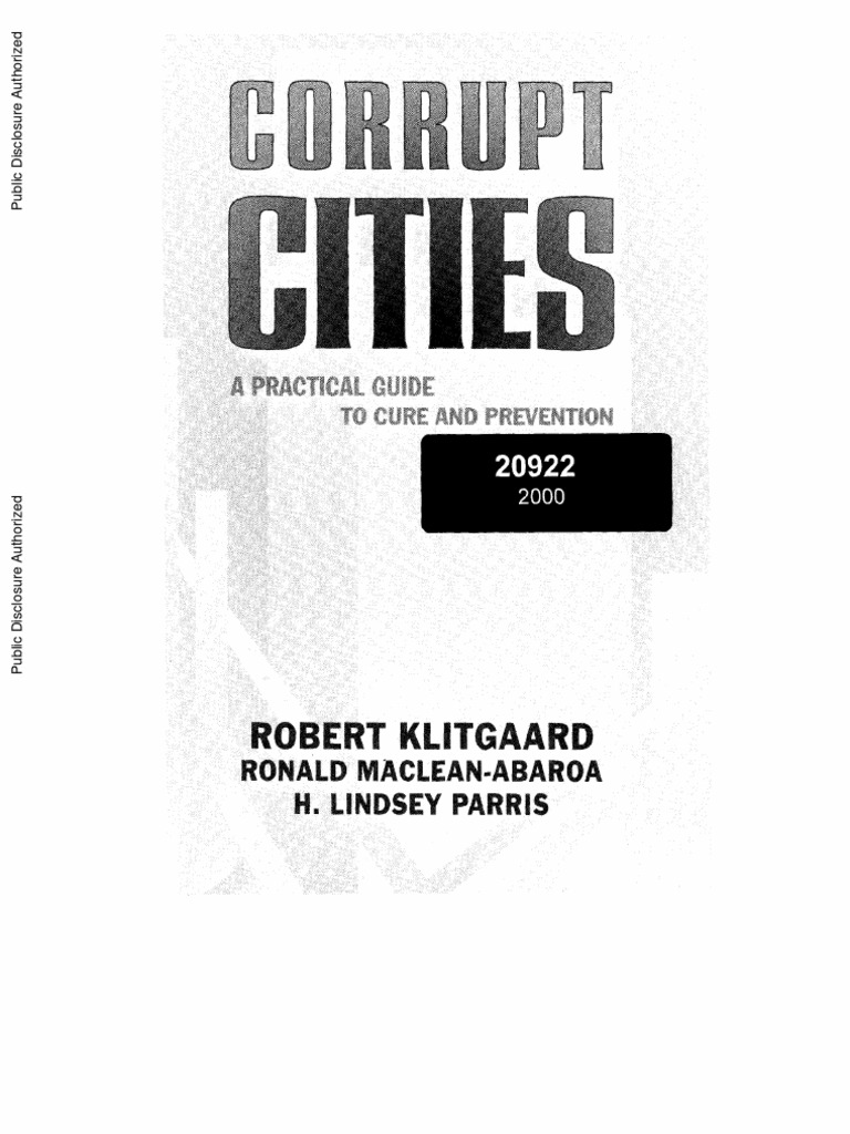 Klitgaard | PDF | Corruption | Political Corruption
