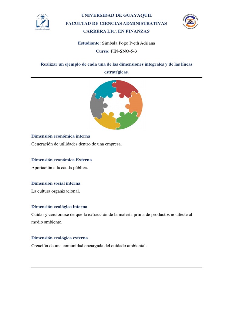 Dimensiones Integrales y de Las Líneas Estratégicas | PDF
