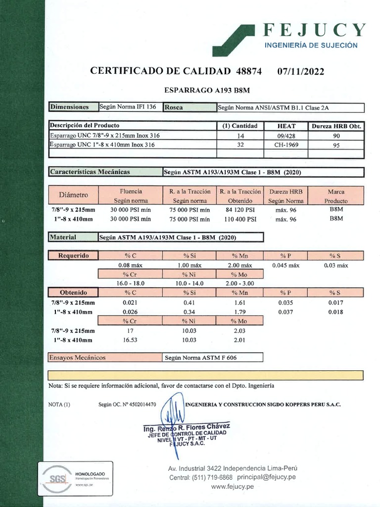 DOCA-21014-D091 4502014470 - FEJUCY Esparrago B8M | PDF