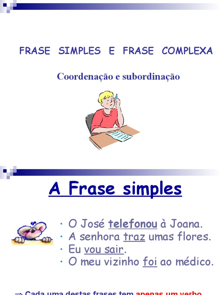 Frases Simples e Complexas | PDF | Linguística