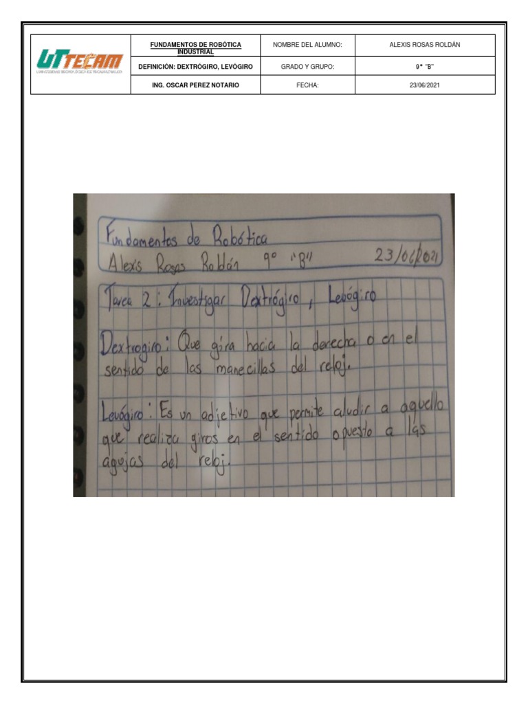 TAREA 2_DEXTRÓGIRO Y LEVÓGIRO | PDF
