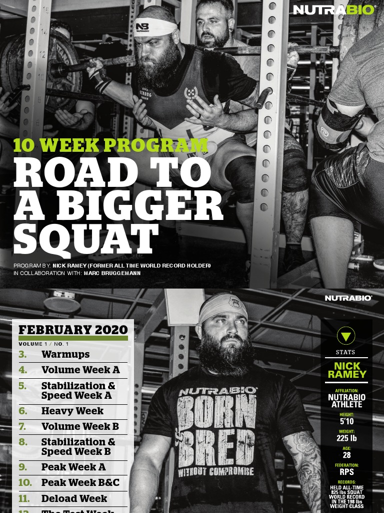 10 Week Program Road To A Bigger Squat Pdf Skeletal Muscle