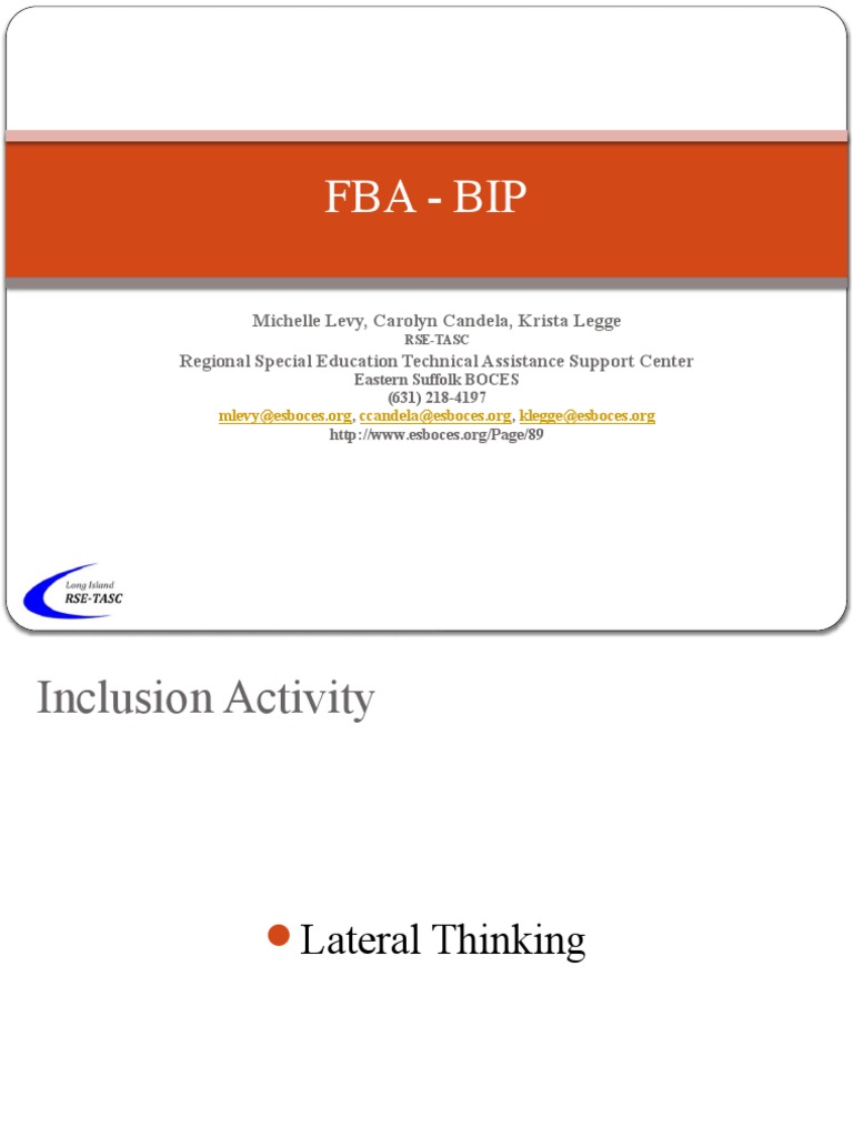 FBA - BIP Study Hall | PDF | Behavior | Cognition