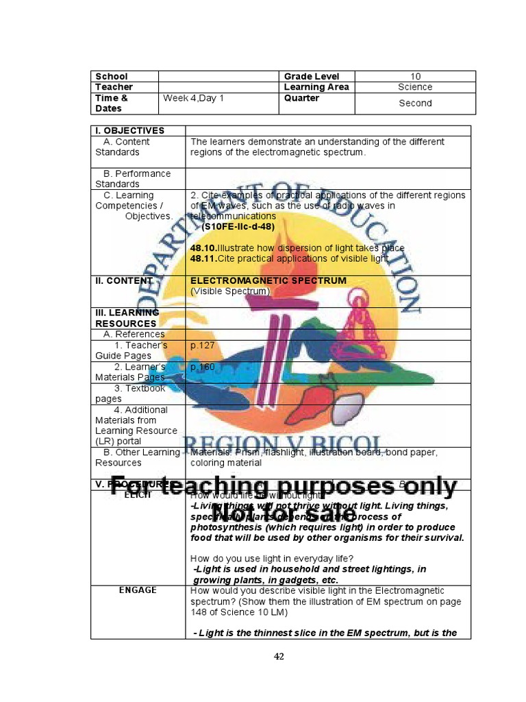 Q2, WEEK 4 S10FE IIc D 48 | PDF | Electromagnetic Radiation ...