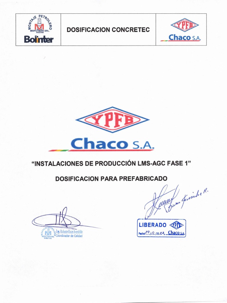 Dosificacion Concretec (Prefabricado) | PDF | Hormigón | Material compuesto