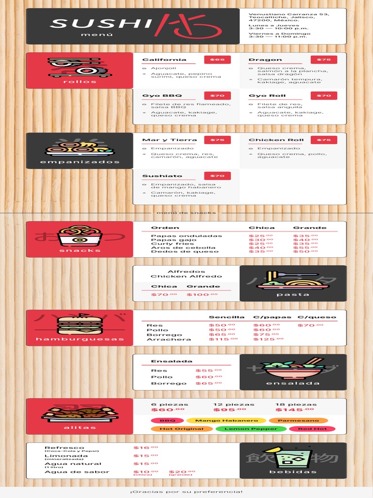 Menu Sushiato 20201125 | PDF | Alimentos | Cocina