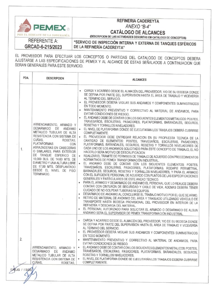 Anexo B-4 Catálogo de Alcances Tanques Esfericos | PDF