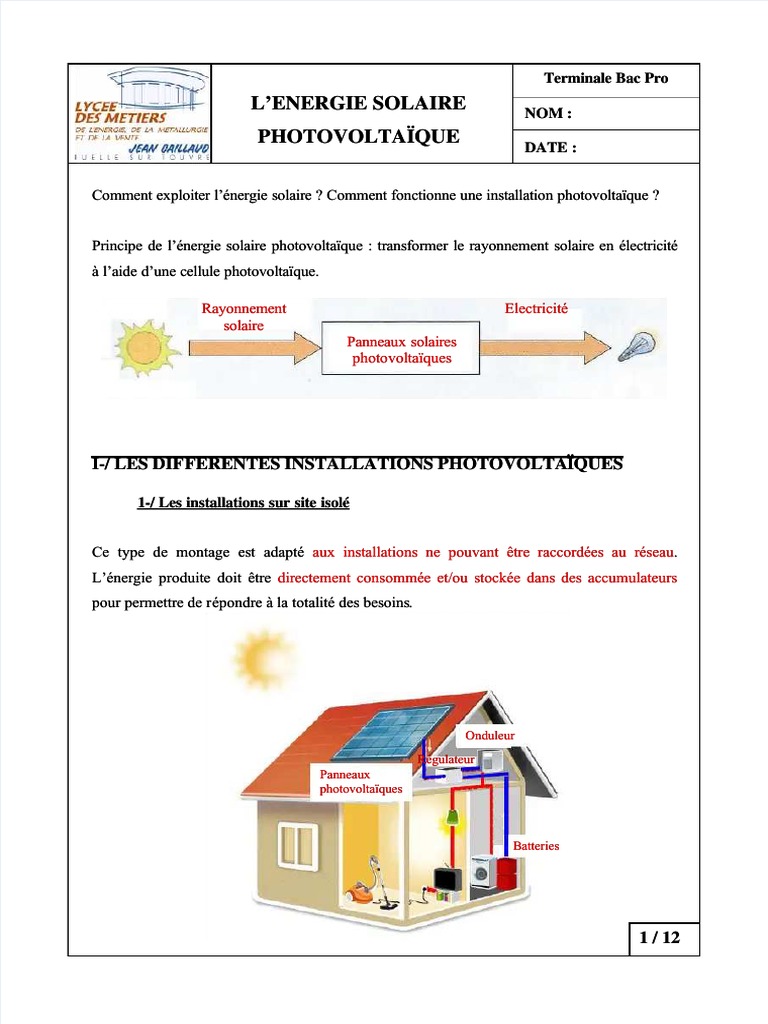 Guide sur l'énergie solaire photovoltaïque | PDF | Cellule photovoltaïque | Énergie solaire ...