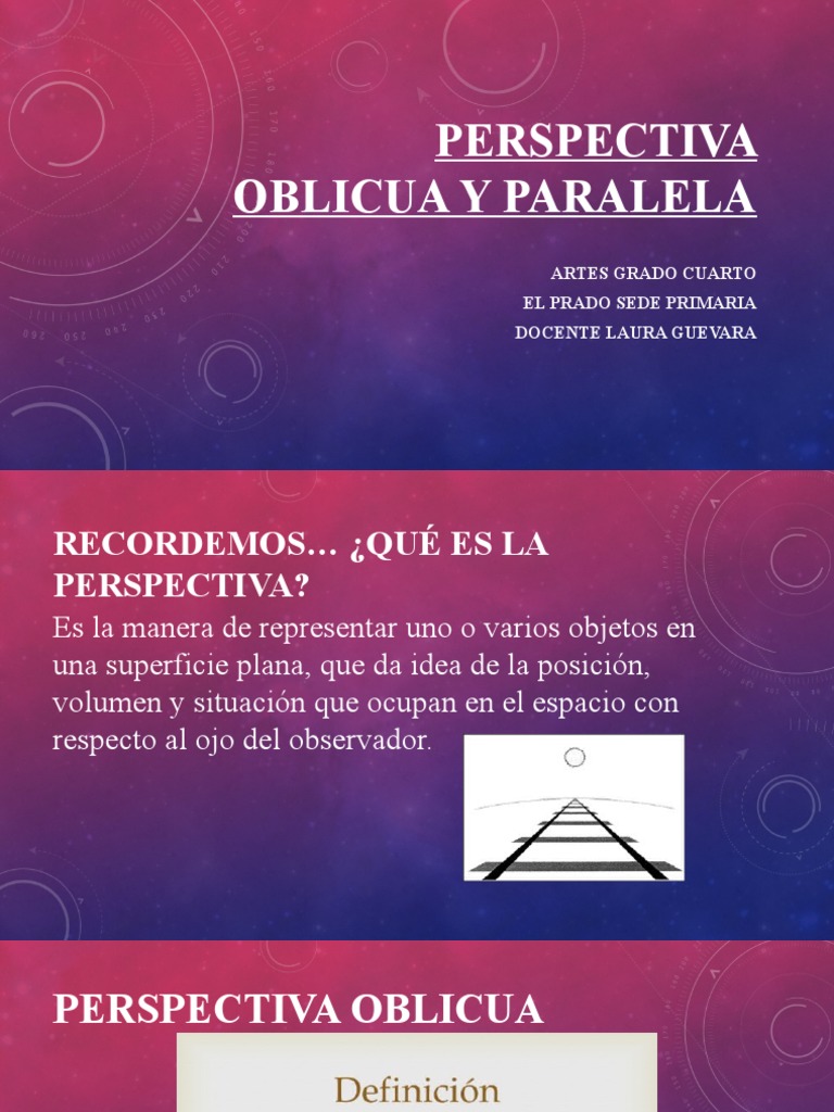 Perspectiva Oblicua y Paralela Grado Cuarto | PDF