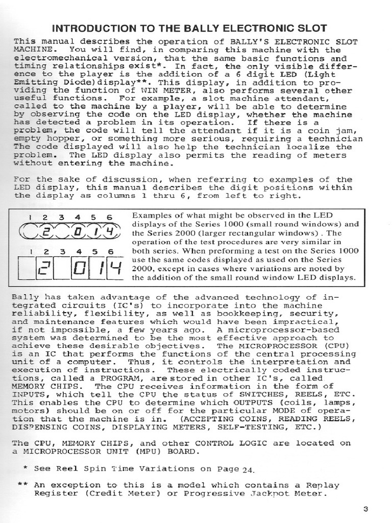 Bally E Series Service Booklet | PDF