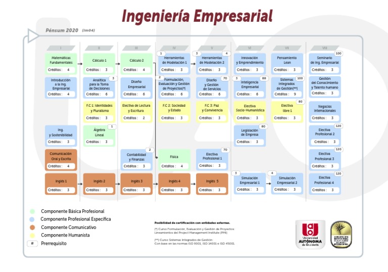 Plan de Estudio Ingeniería Empresarial | PDF | Gestión de proyectos | Economias