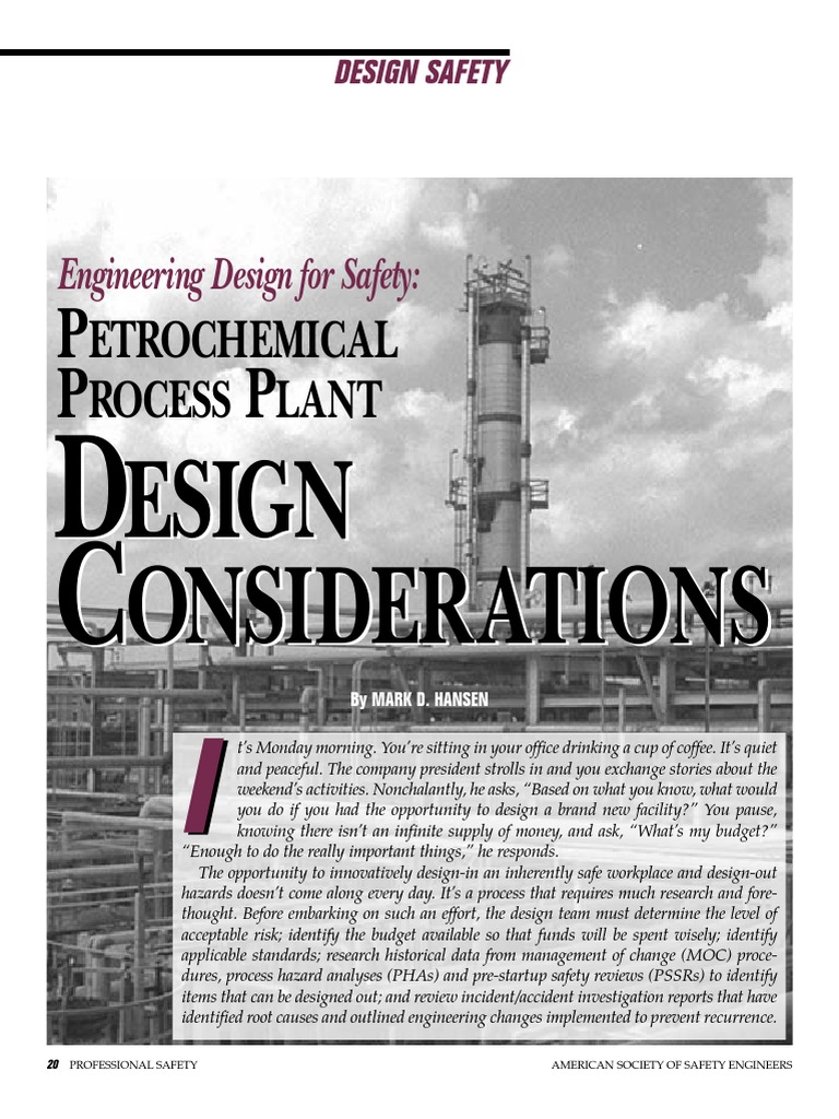 Hansen (2000) - Engineering Design For Process Safety | PDF | Risk | Pump