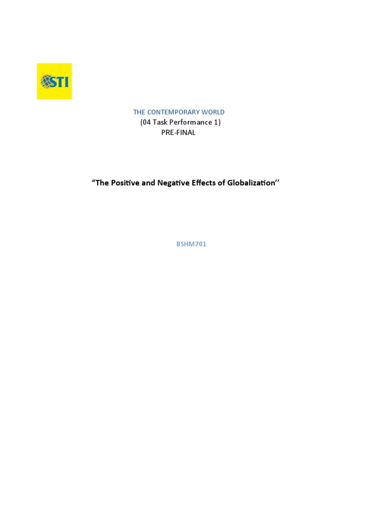 04 Task Performance 1 | Download Free PDF | Globalization | Prices