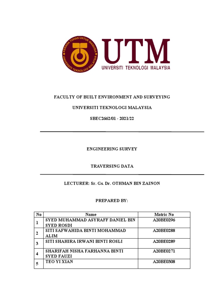 Traversing Report Group 5 | PDF