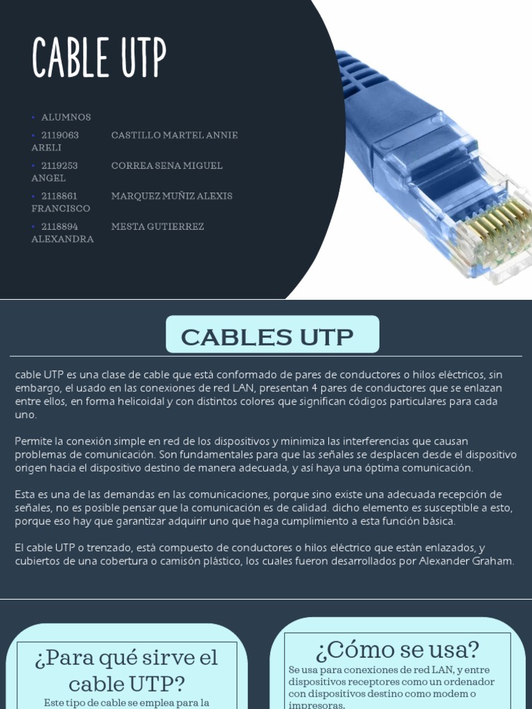 Cable Utp | PDF | Red de computadoras | Informática