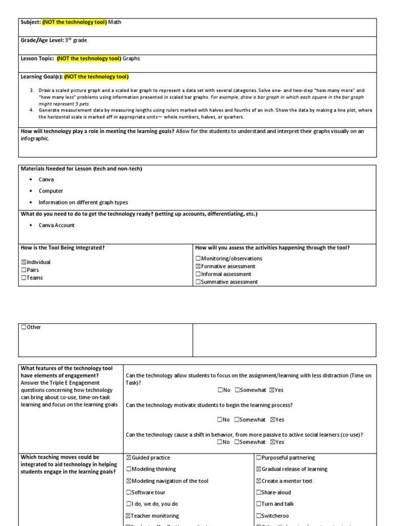 Infographic Lesson Plan for 3rd Grade Math | PDF | Learning | Infographics