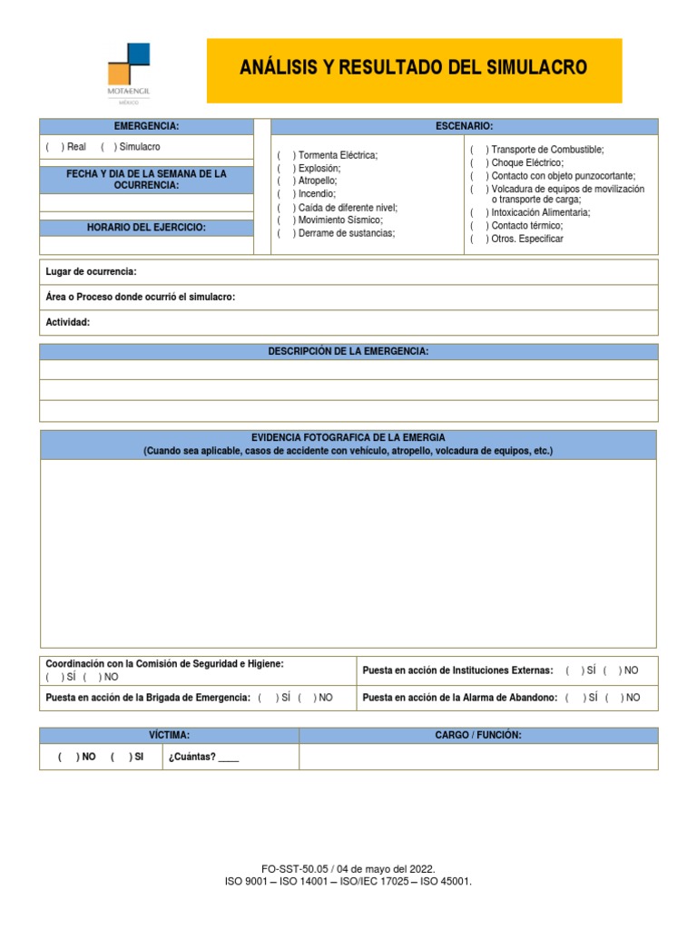 Análisis y Resultado Del Simulacro | PDF