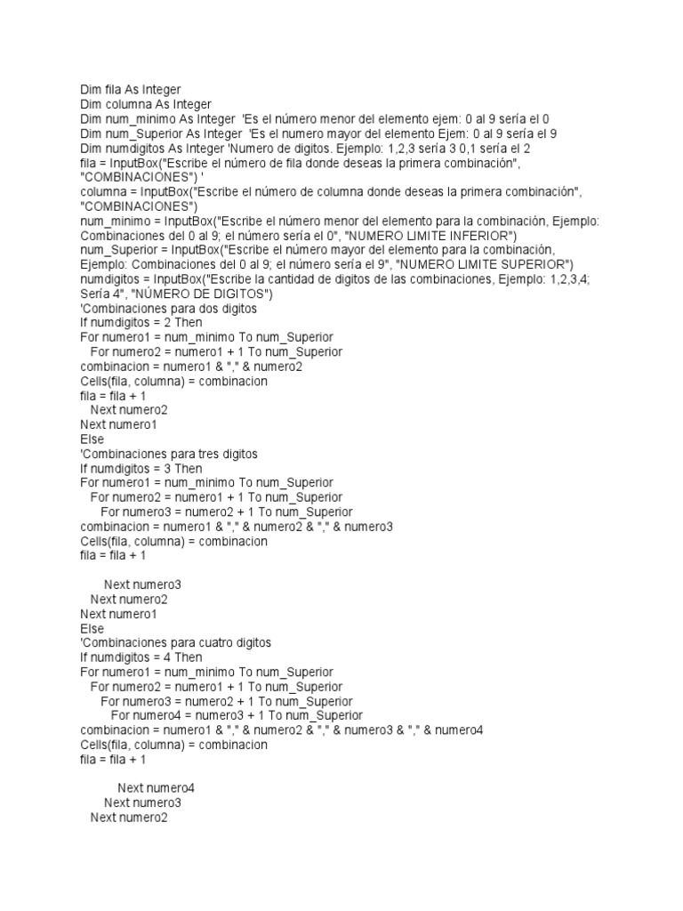 Dim Fila As Integer | PDF