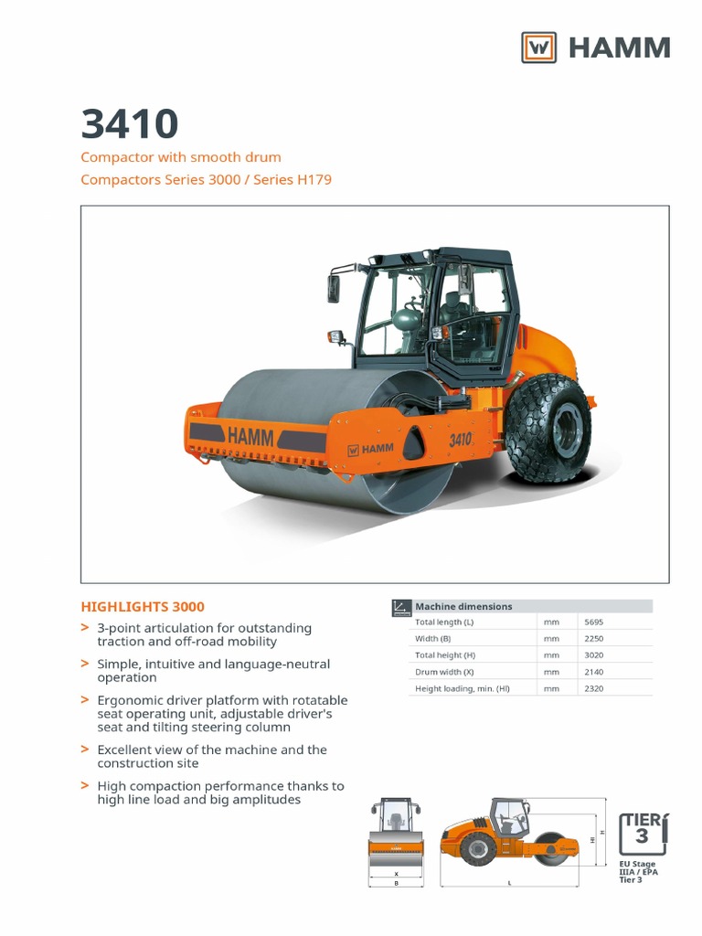 HAMM 3410 Compactor | PDF