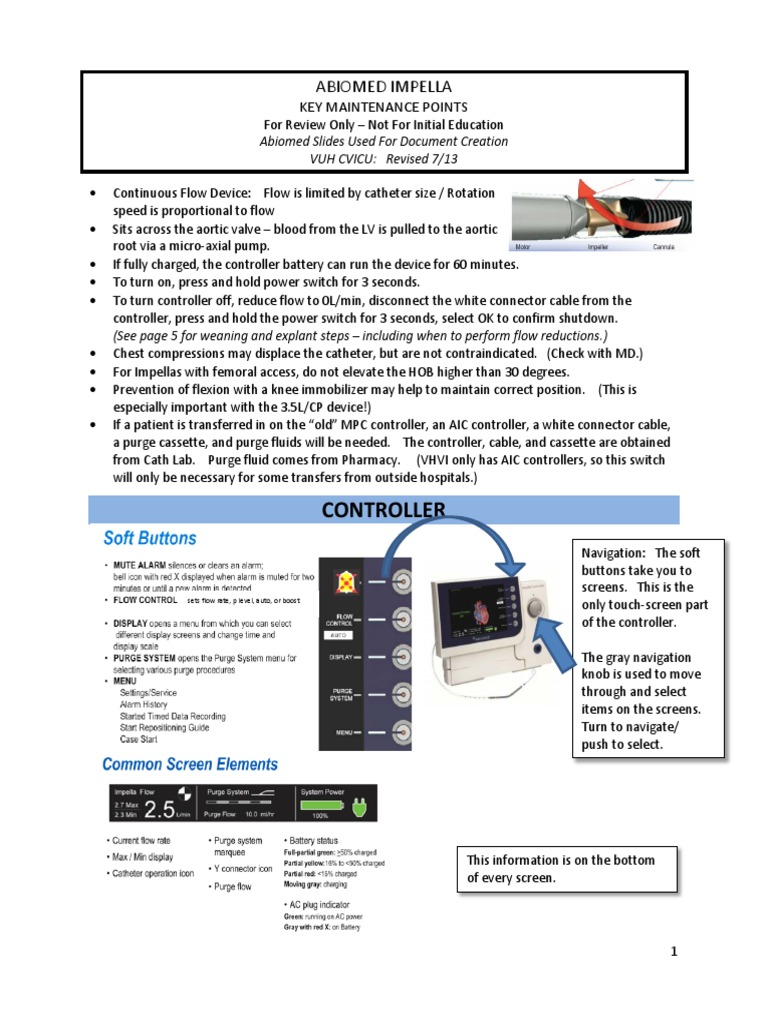 Abiomed Impella Key Points Guide 7 13 Pdf1 | PDF