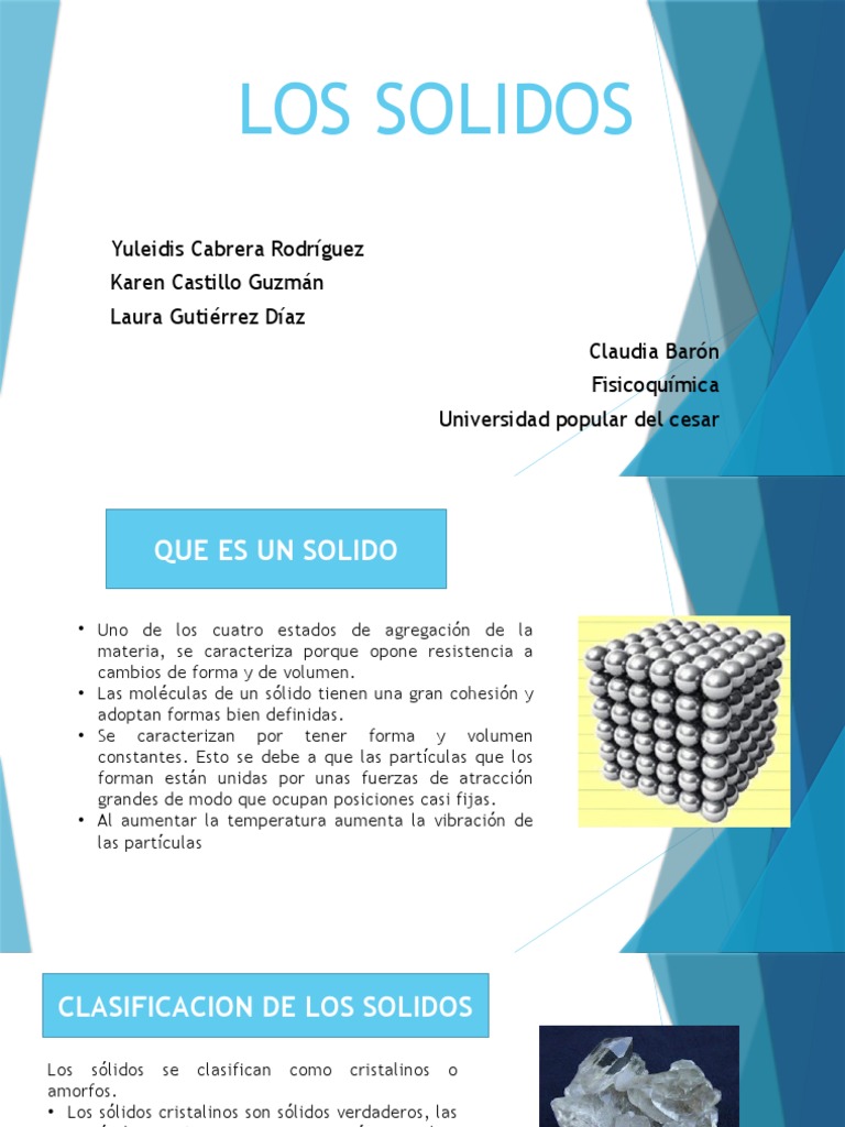 Características y Tipos de Sólidos | PDF | Sólido | Cristal