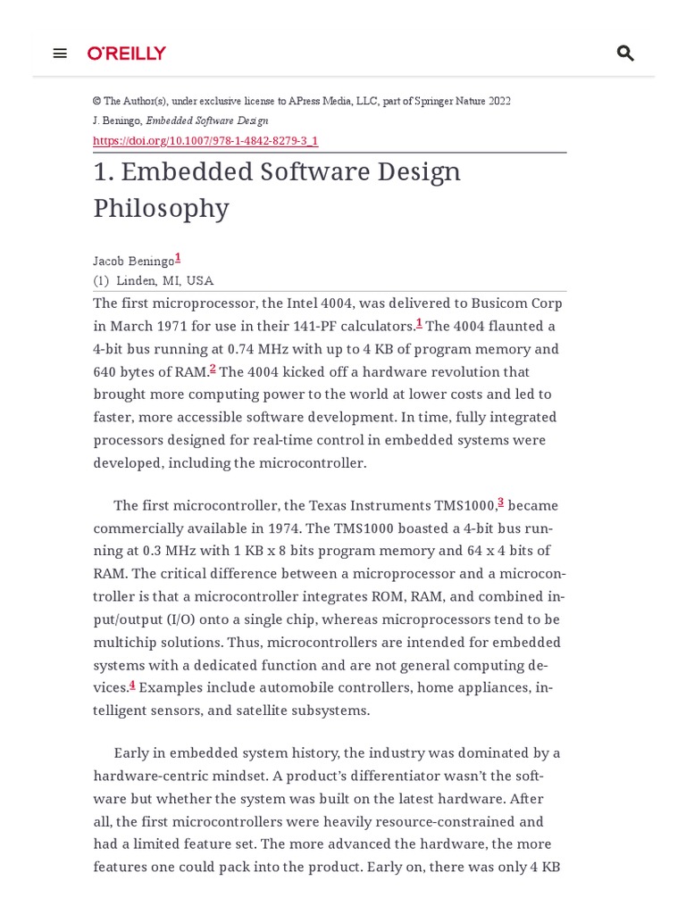 Embedded Software Design Philosophy - Embedded Software Design - A ... Embedded Software Design Philosophy - Embedded Software Design - A ...